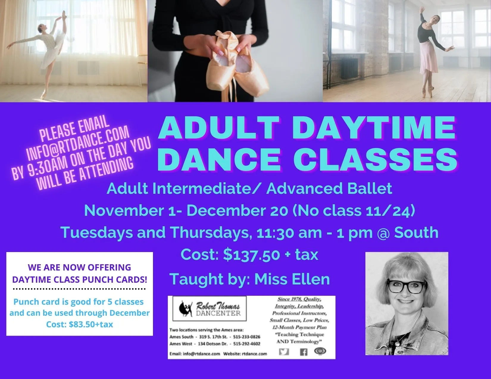 Adult Daytime Ballet Nov-Dec - Robert Thomas Dancenter
