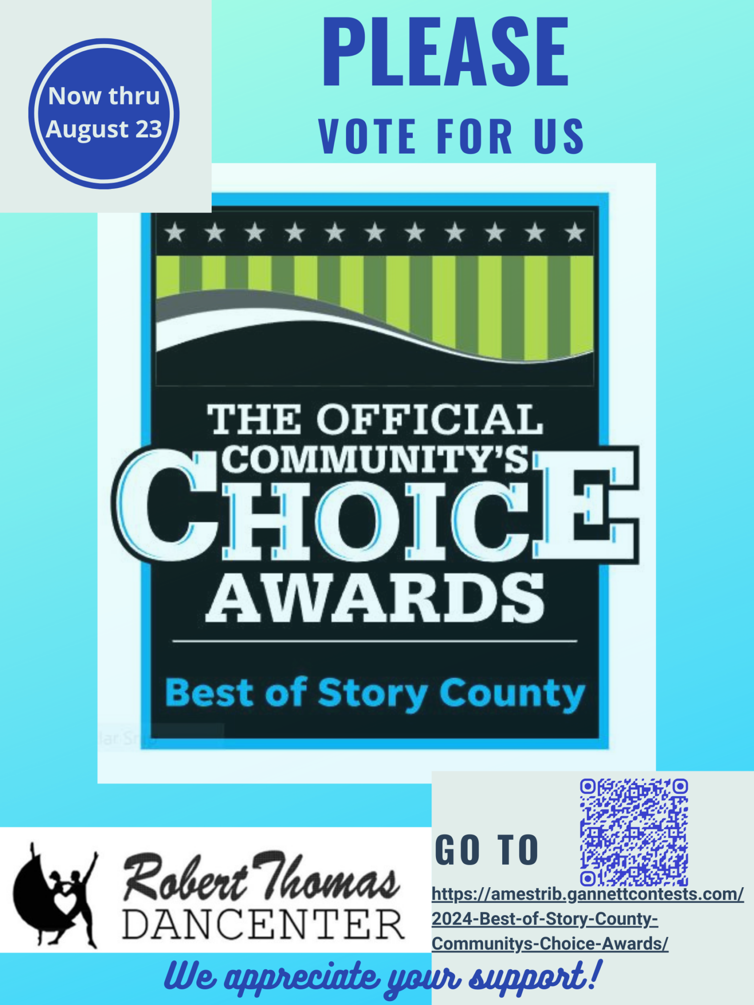 Please Vote For Us - Robert Thomas Dancenter