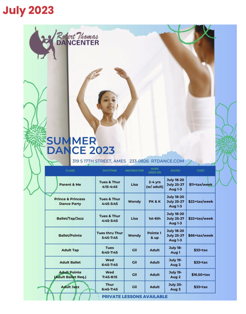 July Classes Start - Robert Thomas Dancenter