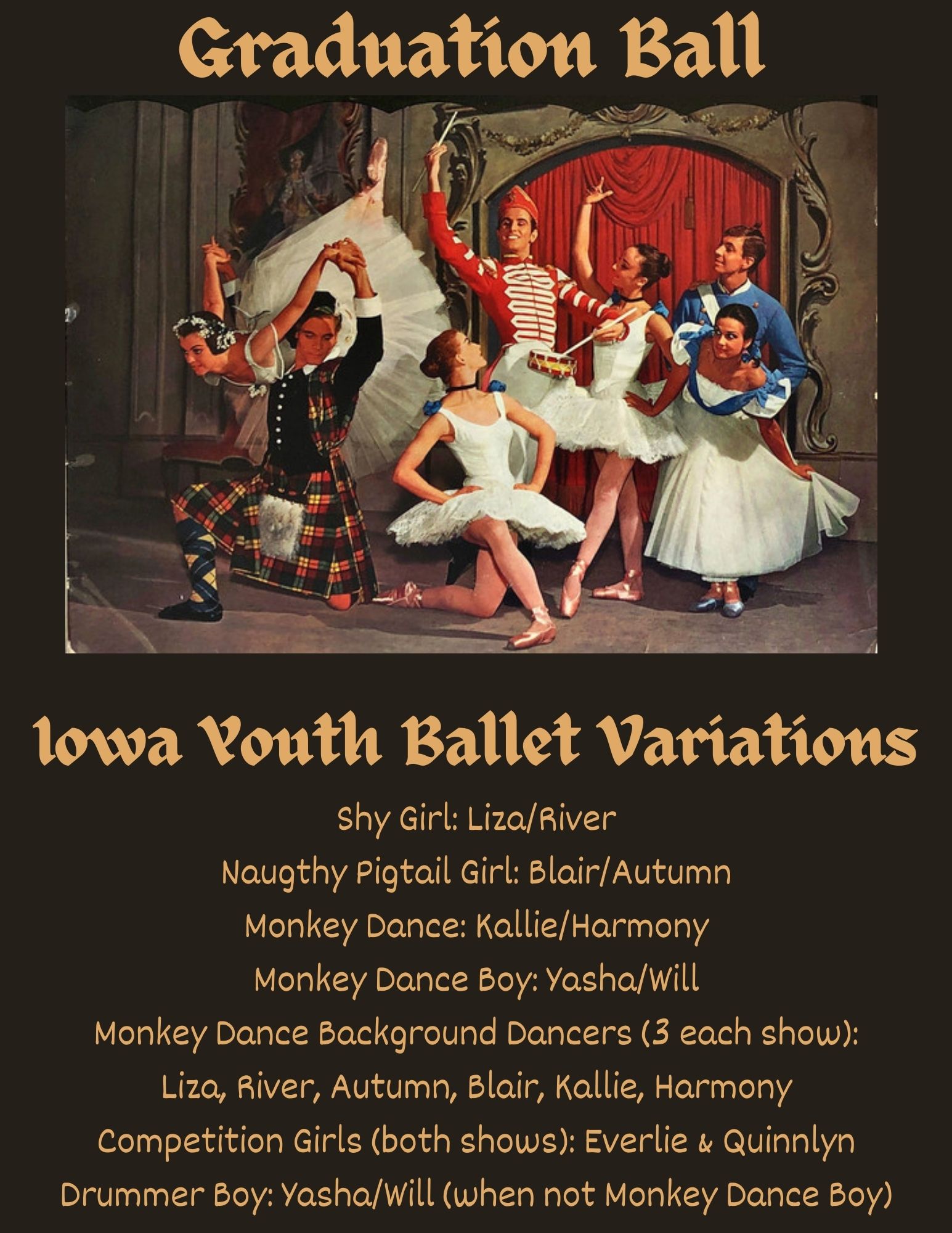 Graduation Ball Casting - Robert Thomas Dancenter