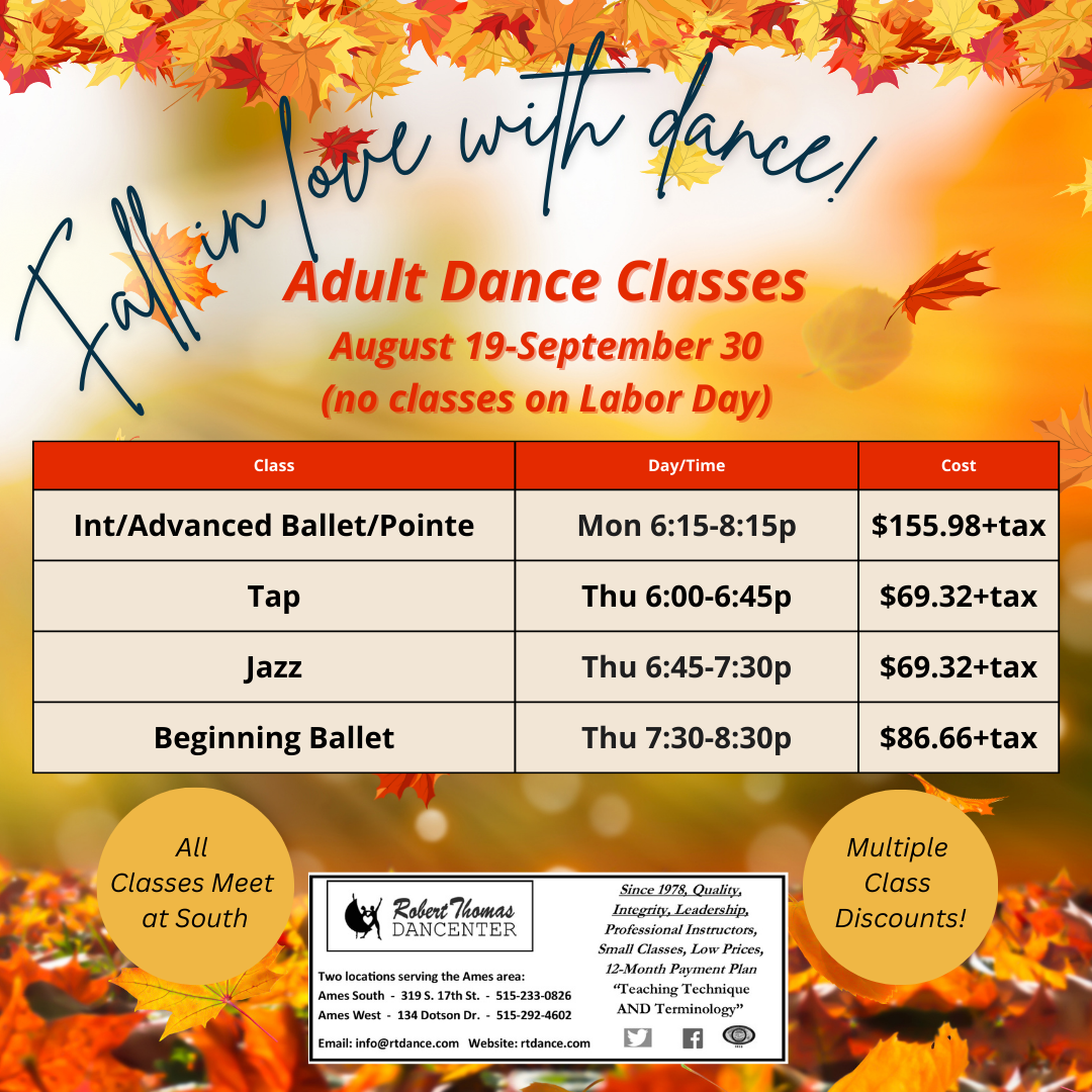 Adult Session Classes Starting - Robert Thomas Dancenter