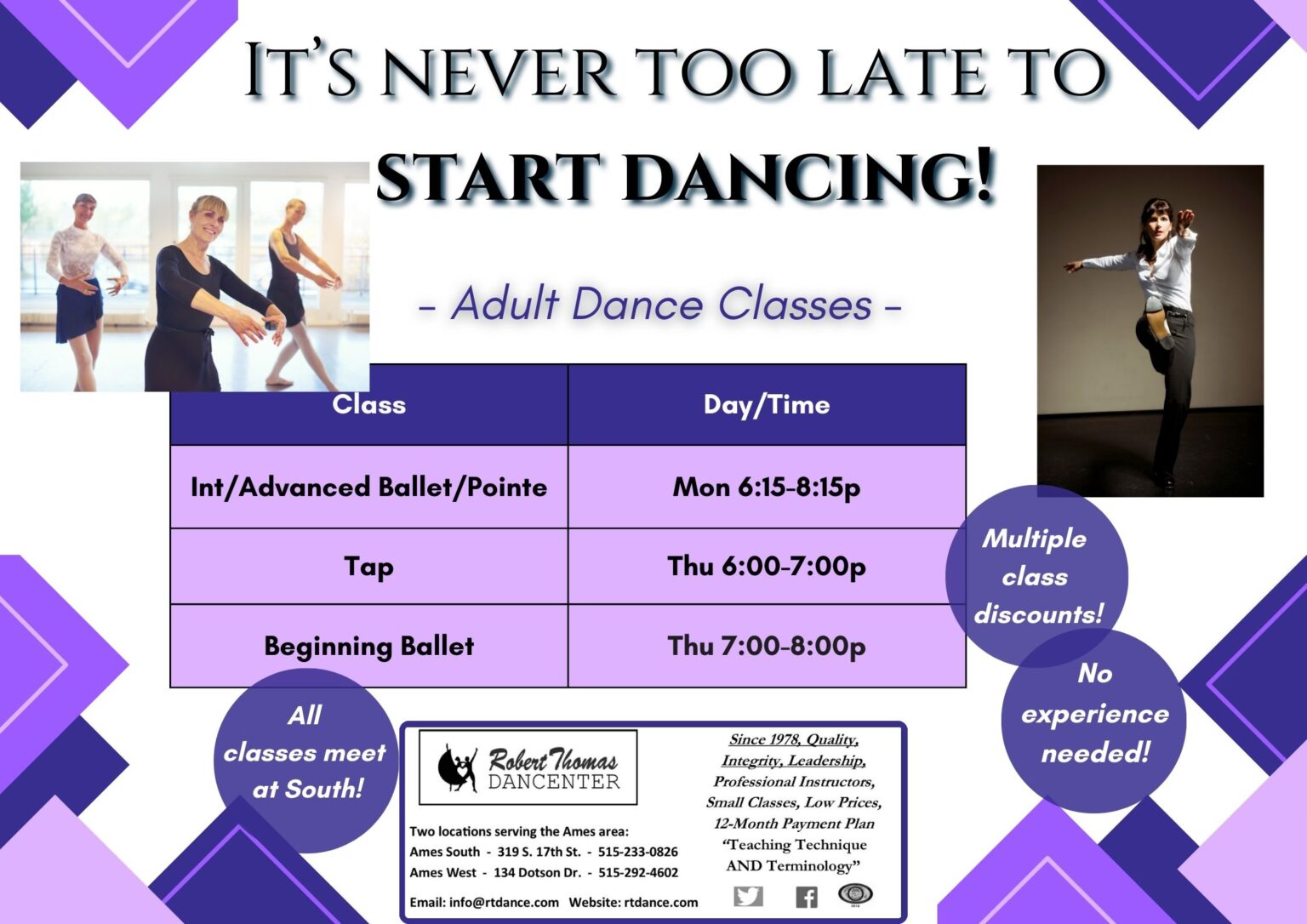 Robert Thomas Dancenter - Central Iowa Dance Studio - Ames, Iowa